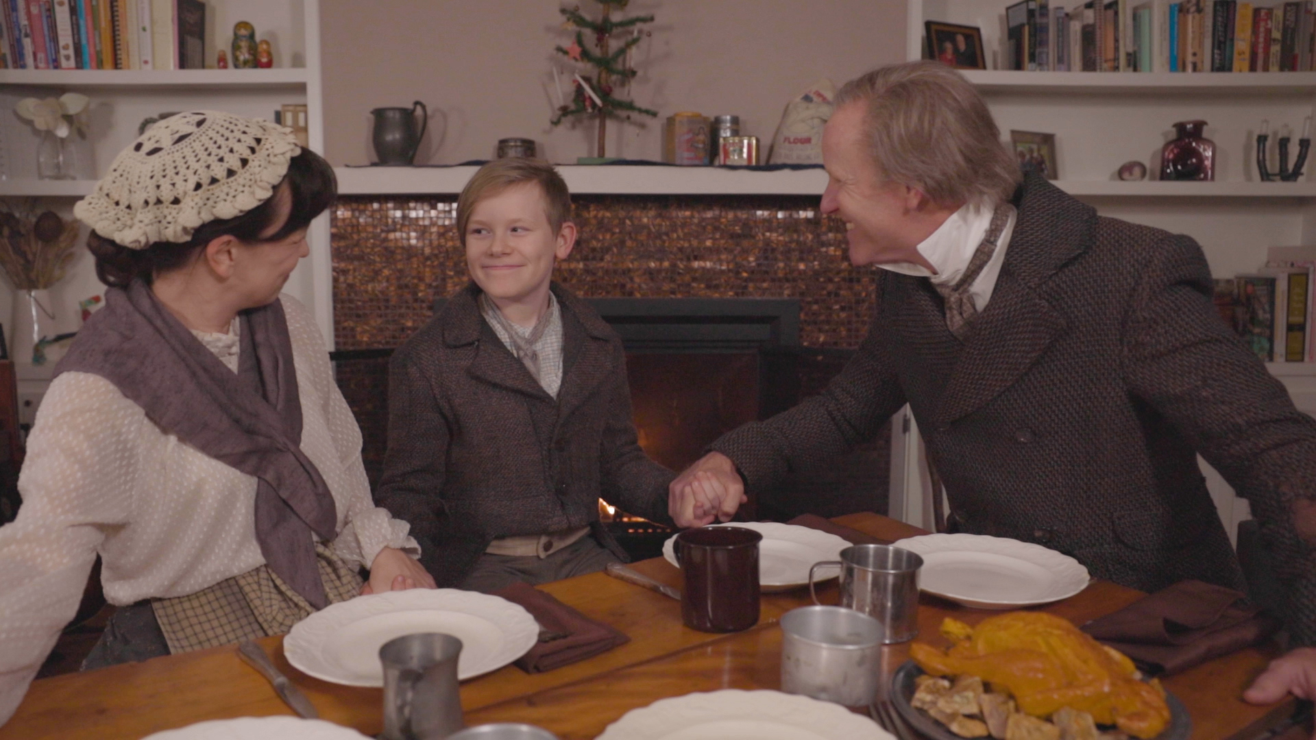 Elizabeth Bunch, Mack Hutchison, and Chris Hutchison as The Cratchitts ...